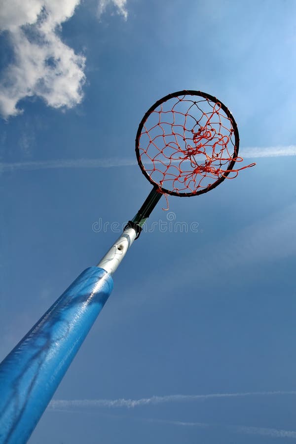 Netball Net Against Blue Sky Stock Image - Image of sports, ancilliary ...