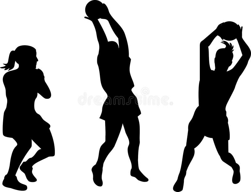 Netball Player Blocking the Sh Stock Vector - Illustration of netball ...
