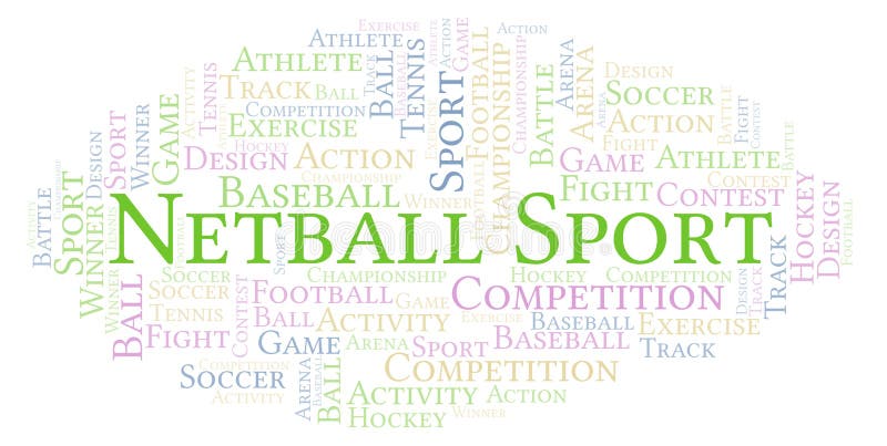 Netball Sport word cloud. stock illustration. Illustration of fight ...