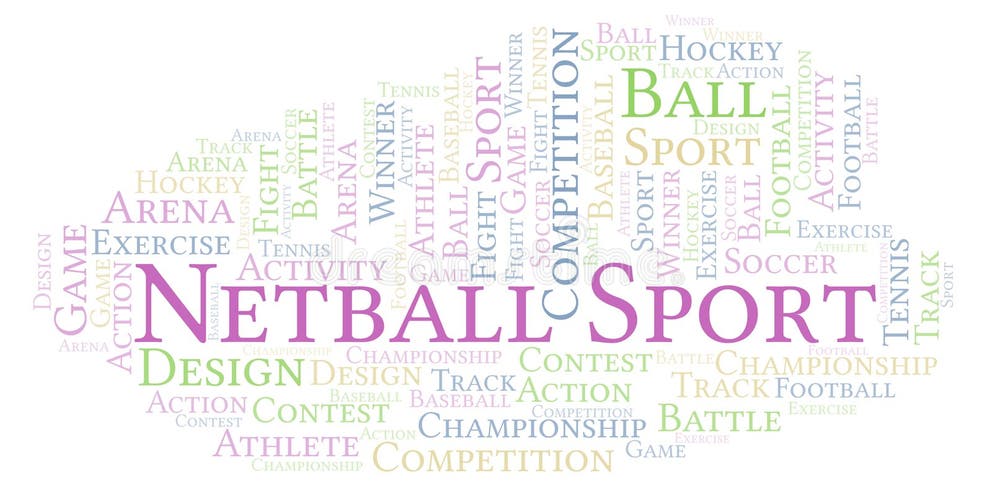 Netball Sport word cloud. stock illustration. Illustration of fight ...