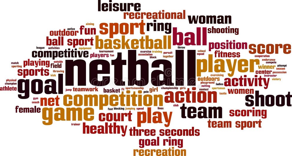 Netball word cloud stock vector. Illustration of recreational - 224239991