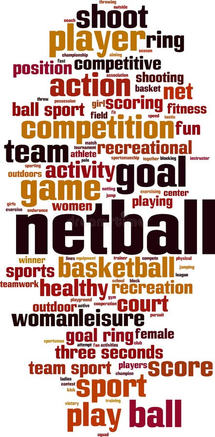 Netball word cloud stock vector. Illustration of teamwork - 160401015