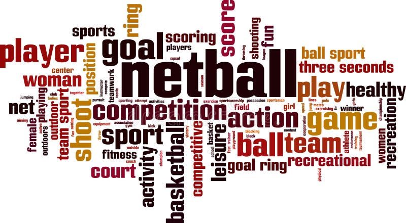 Netball word cloud stock vector. Illustration of recreational - 224239991