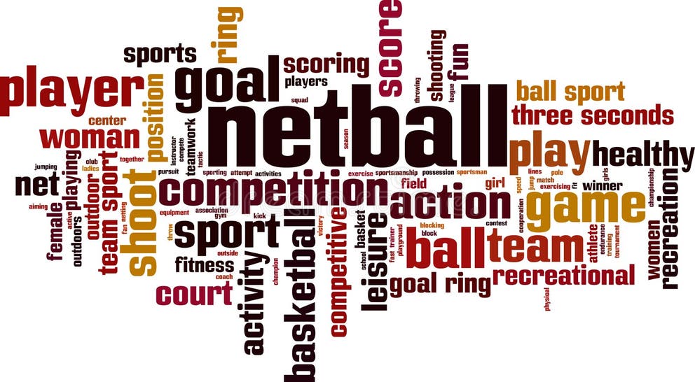 Netball word cloud vector illustratie. Illustration of gelijke - 189214901
