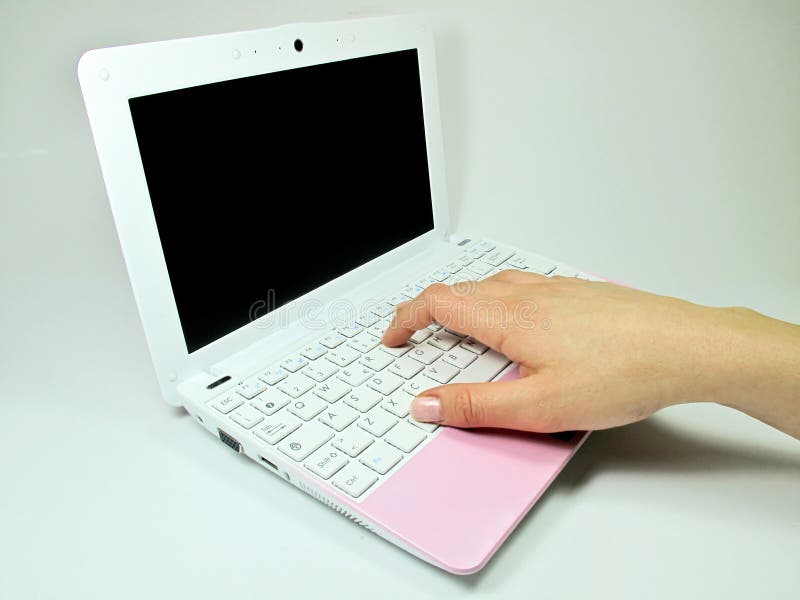 Netbook stock photo. Image of hand, design, keyboard - 13625766