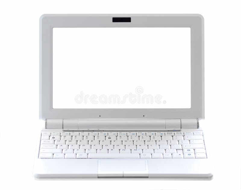 Netbook isolated stock photo. Image of mobile, digitally - 10916576
