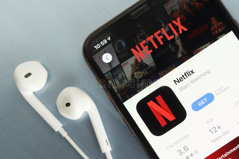 Netflix Logo on Computer Screen and Netflix Logo on Smartphone Screen ...