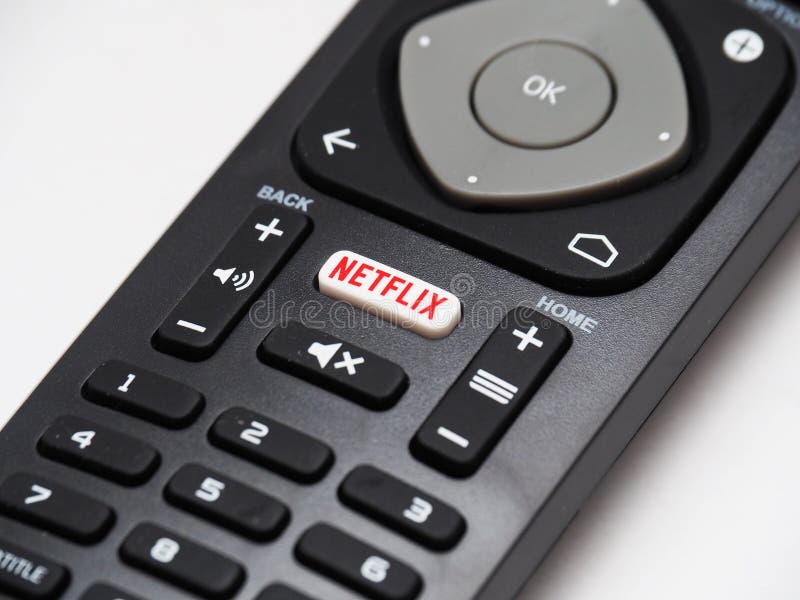 Netflix Key Button on TV Remote Controller Editorial Photo - Image of ...