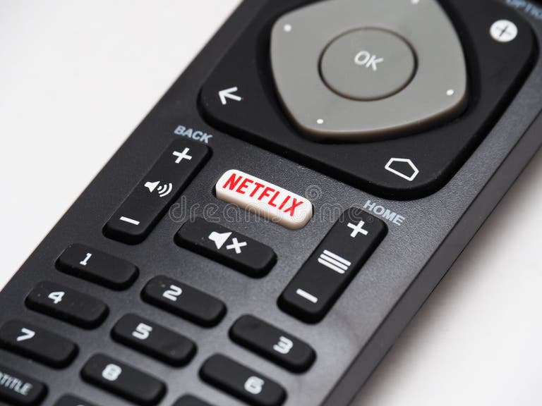 Netflix Key Button on TV Remote Controller Editorial Photo - Image of ...