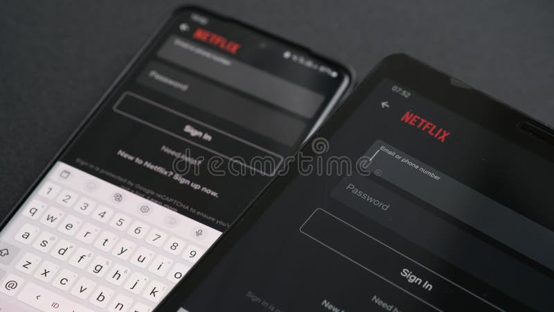 Netflix Login in 2 Devices for Share Membership. Editorial Stock Image ...