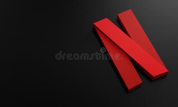 Netflix Logo Minimal Simple Design Template. Copy Space 3D Editorial ...