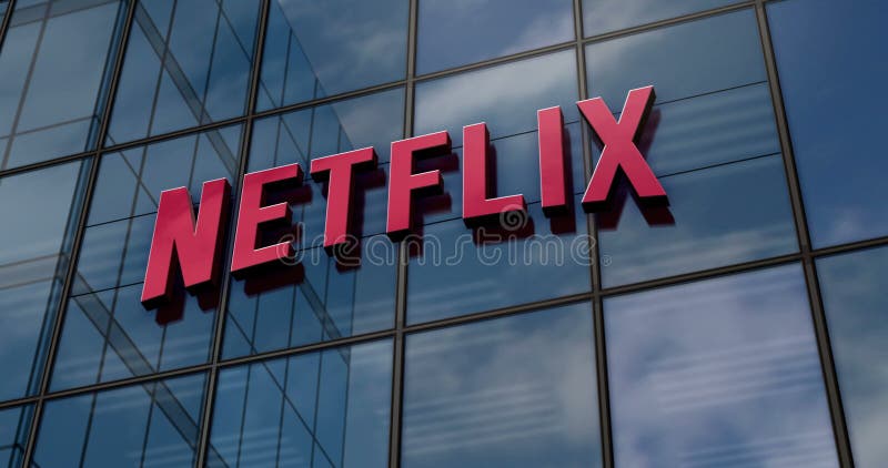 Netflix Streaming Platform Headquarters Glass Building Concept Stock ...