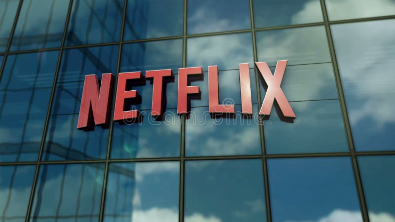 Netflix Streaming Platform Headquarters Glass Building Concept Stock ...