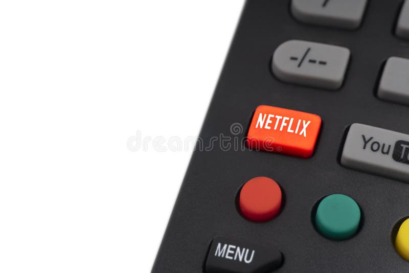 NETFLIX Television Remote Controller on White Editorial Photo - Image ...