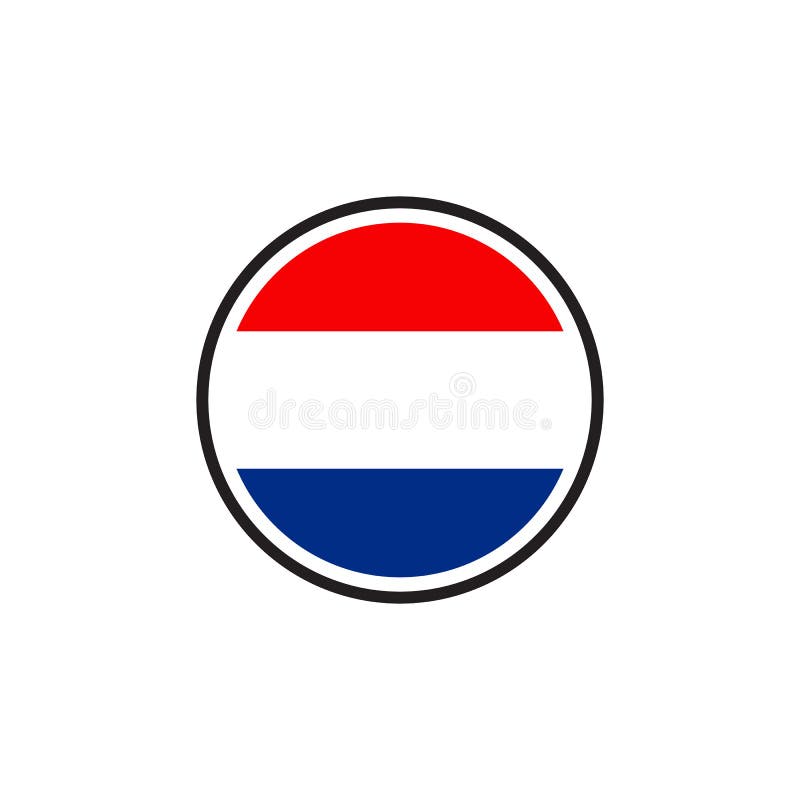 Netherland Flag Icon Logo Design Template Stock Vector - Illustration ...