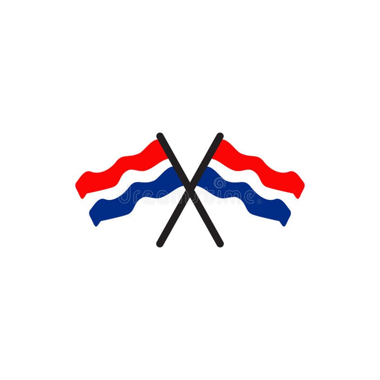 Netherland Flag Icon Logo Design Template Stock Vector - Illustration ...
