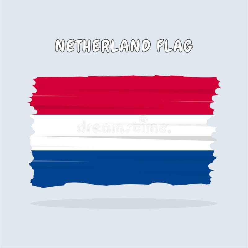 Netherland flag design stock vector. Illustration of patriotic - 255579531