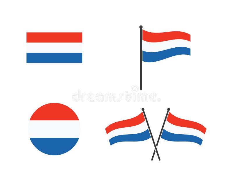 Netherland Flag Vector Illustration Design Stock Vector - Illustration ...