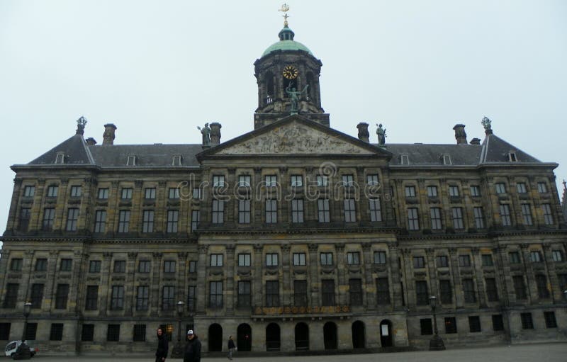 Netherlands, Amsterdam, Dam Square, Royal Palace, Facade of the Palace ...