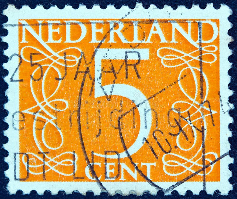 NETHERLANDS - CIRCA 1946: a Stamp Printed in the Netherlands Shows it`s ...