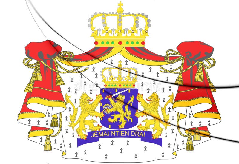 Netherlands Coat of Arms stock illustration. Illustration of ensign ...