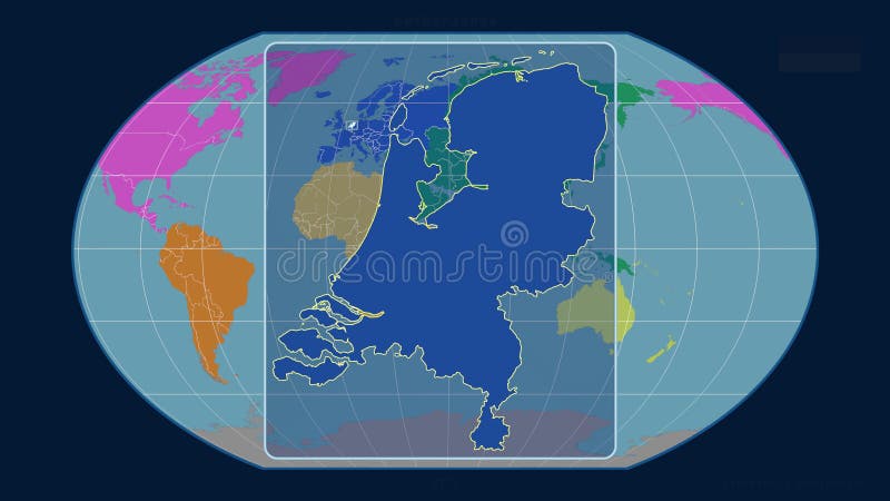 Netherlands - Continents. Kavrayskiy, Centered Stock Illustration ...