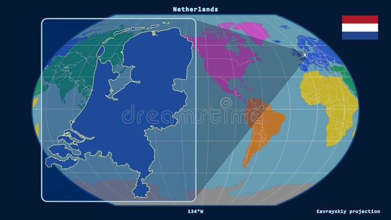 Netherlands - Continents. Kavrayskiy, Left Stock Illustration ...