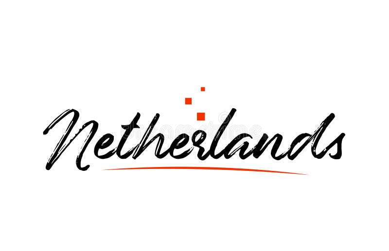 Netherlands Country Flag Inside Map Contour Design Icon Logo Stock ...