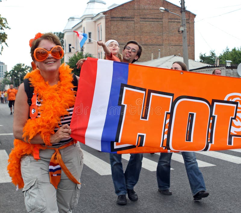 Netherlands fans editorial stock image. Image of fanatic - 25221954