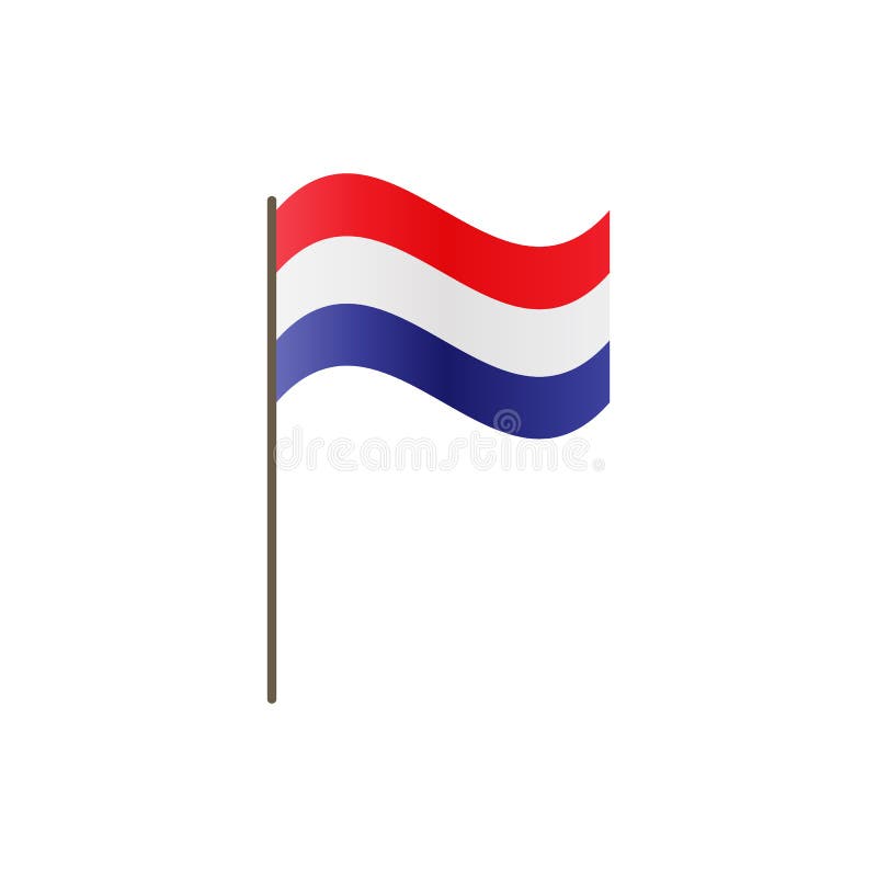 Netherlands Flag on the Flagpole. Official Colors and Proportion ...