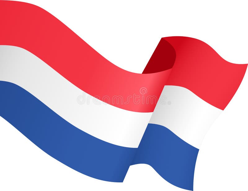 Netherlands Flag on Map on Transparent Background Stock Vector ...