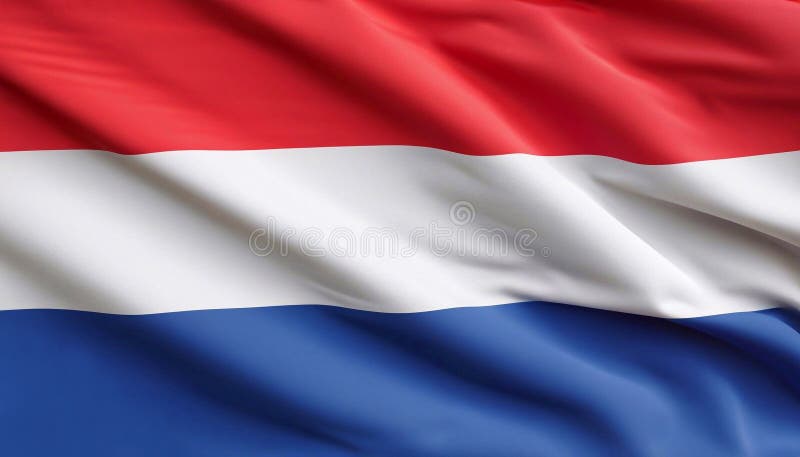 Netherlands Flag with Folds Stock Illustration - Illustration of ...