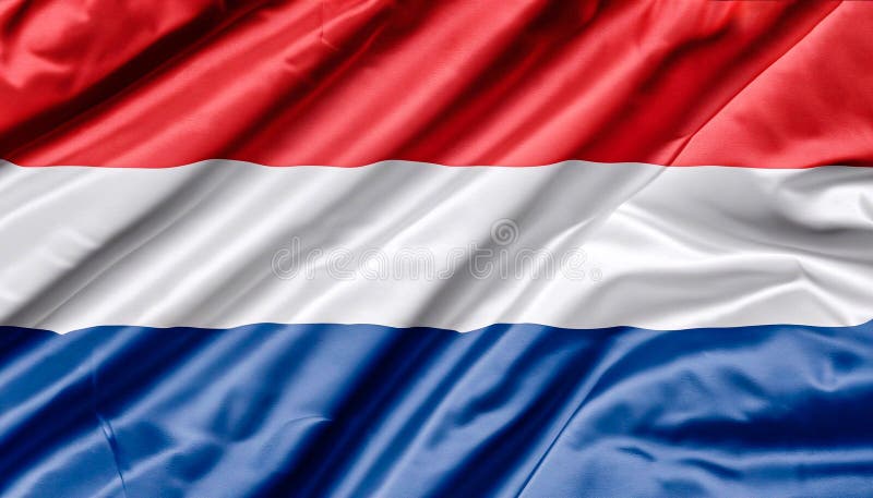 Netherlands Flag with Folds Stock Illustration - Illustration of ...