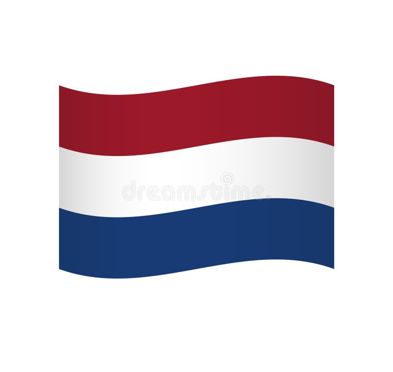 Wavy Vector Flag of Netherlands Stock Illustration - Illustration of ...