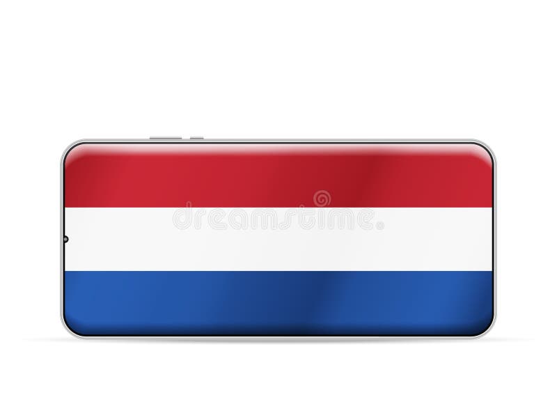Netherlands Flag on Smartphone Screen Stock Vector - Illustration of ...