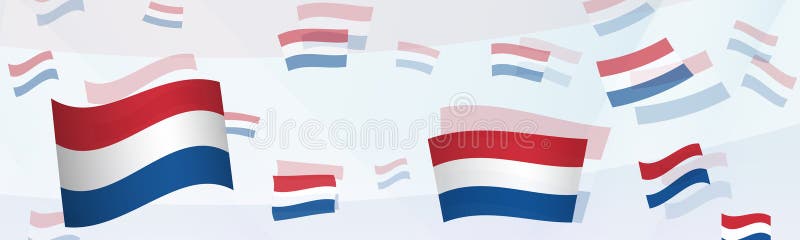 Netherlands Flag-themed Abstract Design on a Banner. Abstract ...