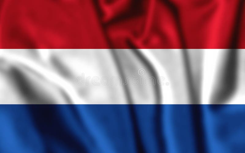 Netherlands Flag Waving in the Wind. Holland Flag. Dutch Flag. Stock ...