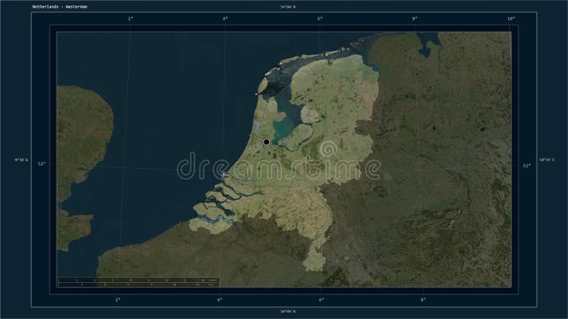 Netherlands Highlighted - Composition. High-res Satellite Stock ...