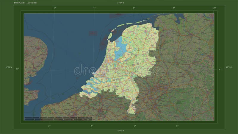 Netherlands Highlighted - Composition. Topo German Stock Illustration ...