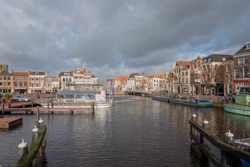 View Over the City Centre of Leiden in the Netherlands. Editorial Stock ...