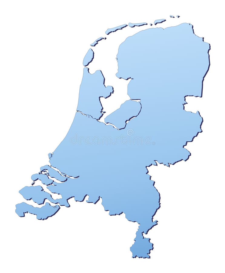 Netherlands map stock illustration. Illustration of metallic - 4582109