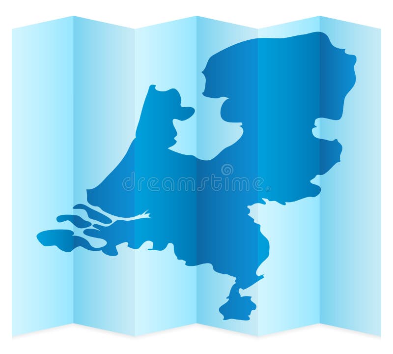Vector Cartoon Netherlands Map Icon in Comic Style. Netherlands Stock ...