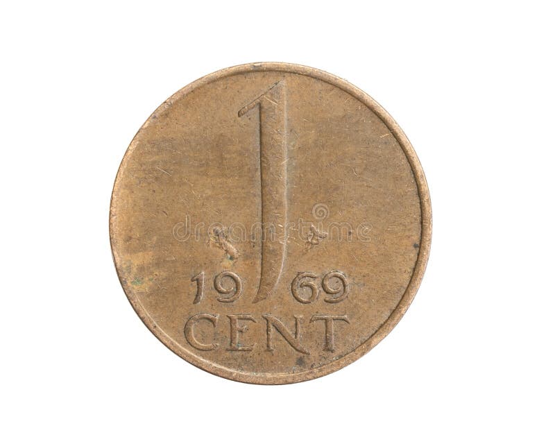 Netherlands One Cent Coin on a White Isolated Background Stock Photo ...
