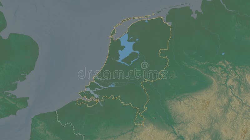 Netherlands - Overview. Relief Stock Illustration - Illustration of ...