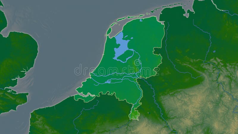 Netherlands - Physical. Composition Stock Illustration - Illustration ...
