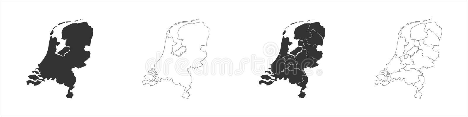 Netherlands Contour Stock Illustrations – 4,759 Netherlands Contour ...