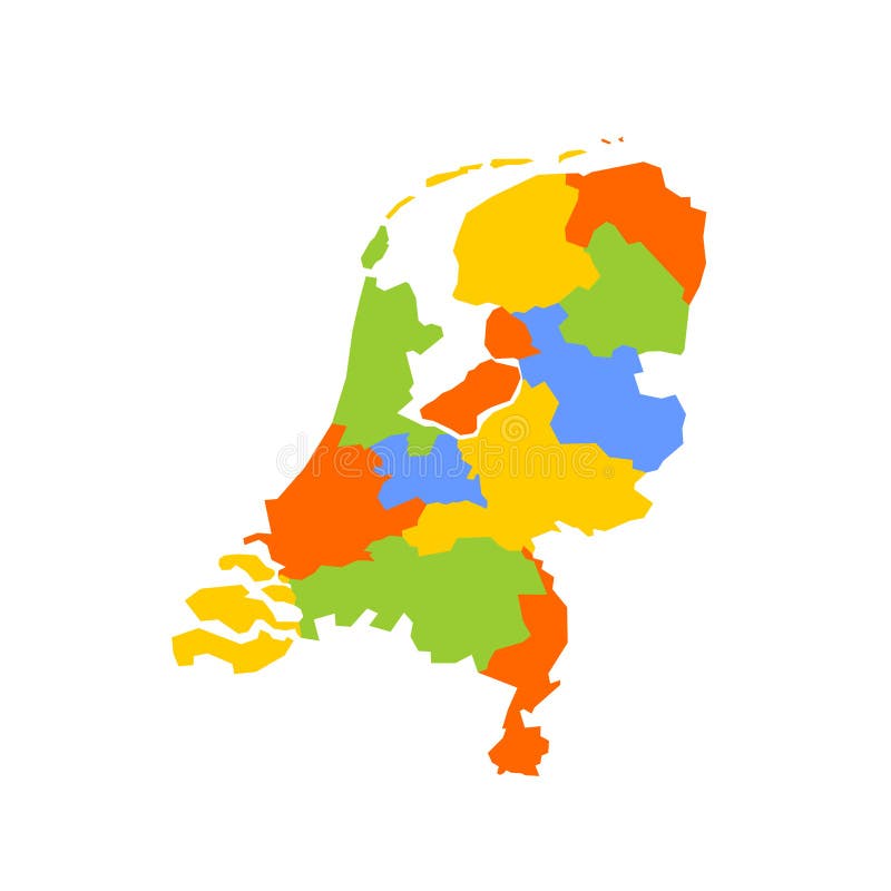 Netherlands Political Map of Administrative Divisions Stock ...