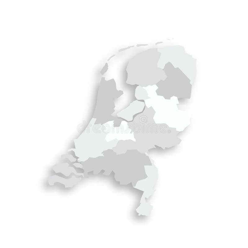 Netherlands Political Map of Administrative Divisions Stock Vector ...