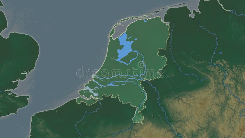Netherlands - Relief. Composition Stock Illustration - Illustration of ...