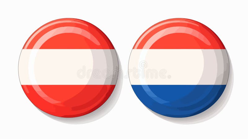 Netherlands Round Flag Symbol for Graphics Stock Illustration ...